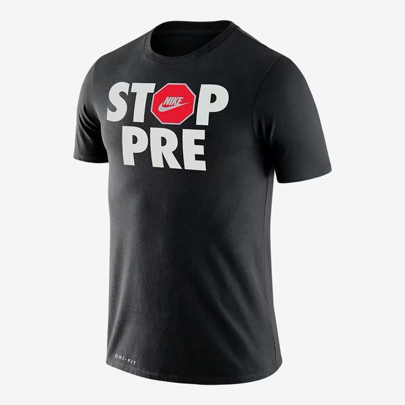 Nike | Shirts | Nike Legendary Stop Pre Running Tee Shirt Blackwhite ...